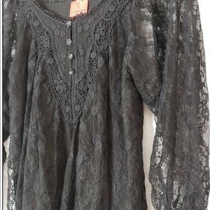 V Cristina | Tops | V Cristina Lace Tunicdress Black | Poshmark